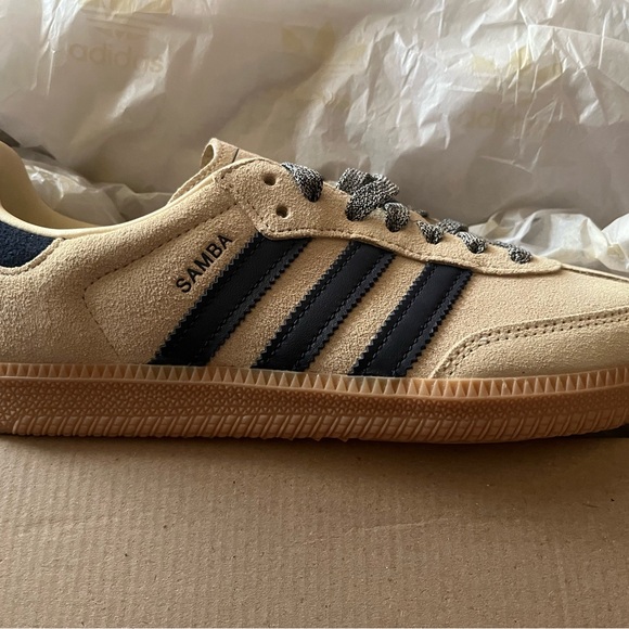 adidas | Shoes | Adidas Samba Mens Shoes Tan And Indigo | Poshmark